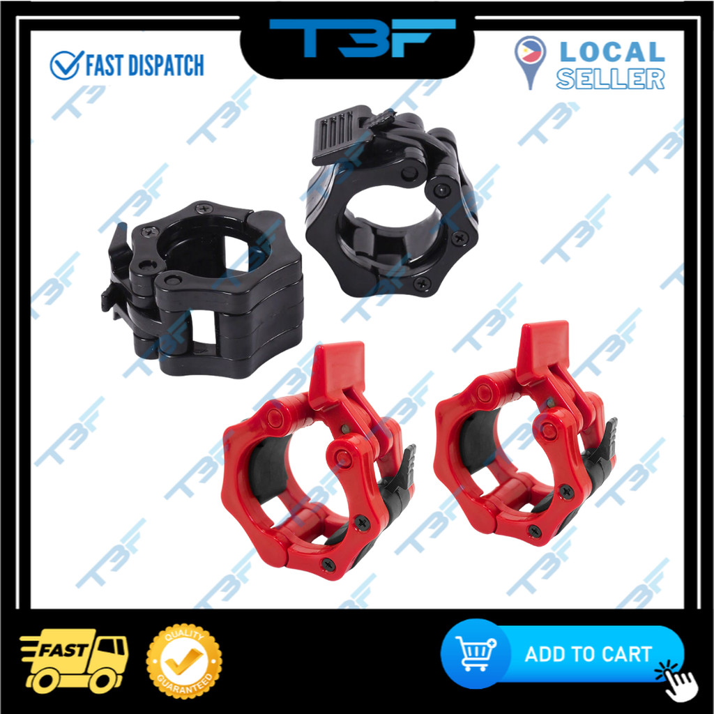 T3F Olympic Barbell Plastic Bar Weight Collars | Shopee Philippines