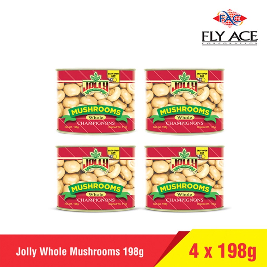 Jolly Whole Mushroom 198g x 4 | Shopee Philippines