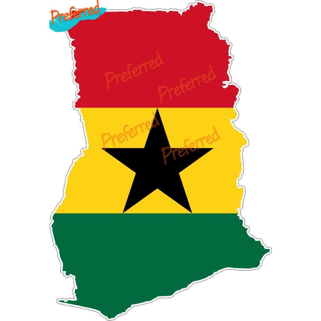 Map Flag Macbbook Ghana Decal Motocross Racing Laptop Helmet Trunk Wall ...