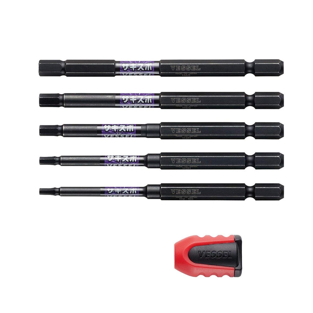 VESSEL BW-32 Stepped Bit Sakisbo Hex Set of 5 with Screw Mag Catcher ...