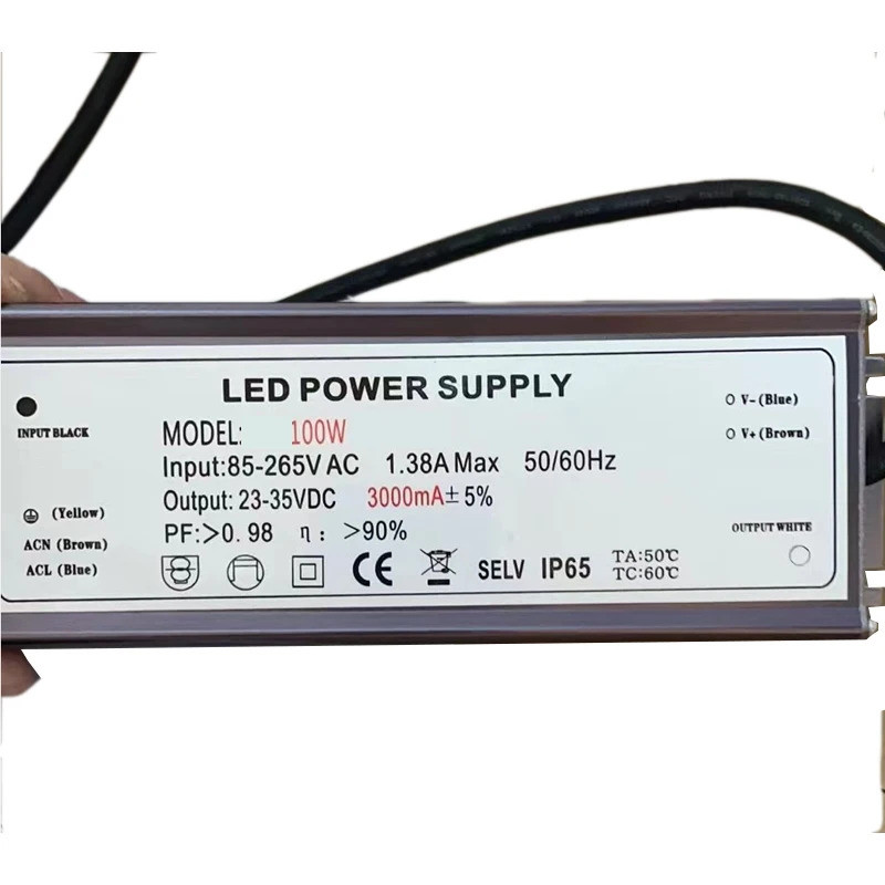 100W Waterproof Constant Current High Power Led Driver DC23-35V 3A ...