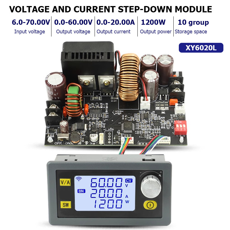 XY6020L 60V 20A 1200W CNC Adjustable DC Stabilized Voltage Power Supply ...