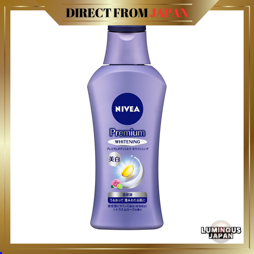Nivea Premium Body Milk Whitening Citrus & Rose Fragrance 190g [For Moisturized and Clear Skin ...