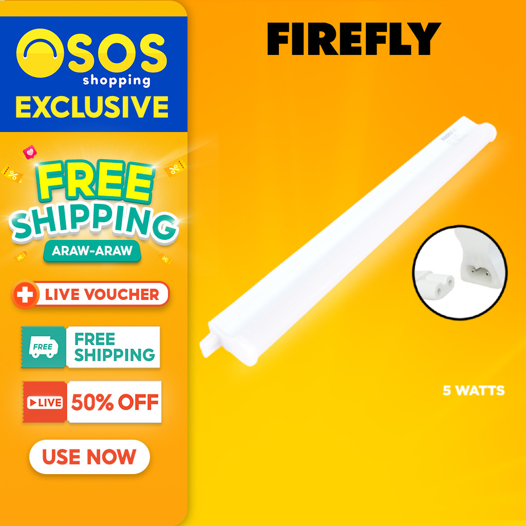 FIREFLY Basic Series LED T5 Batten ( 5W / 165-250V ) Warm White ...