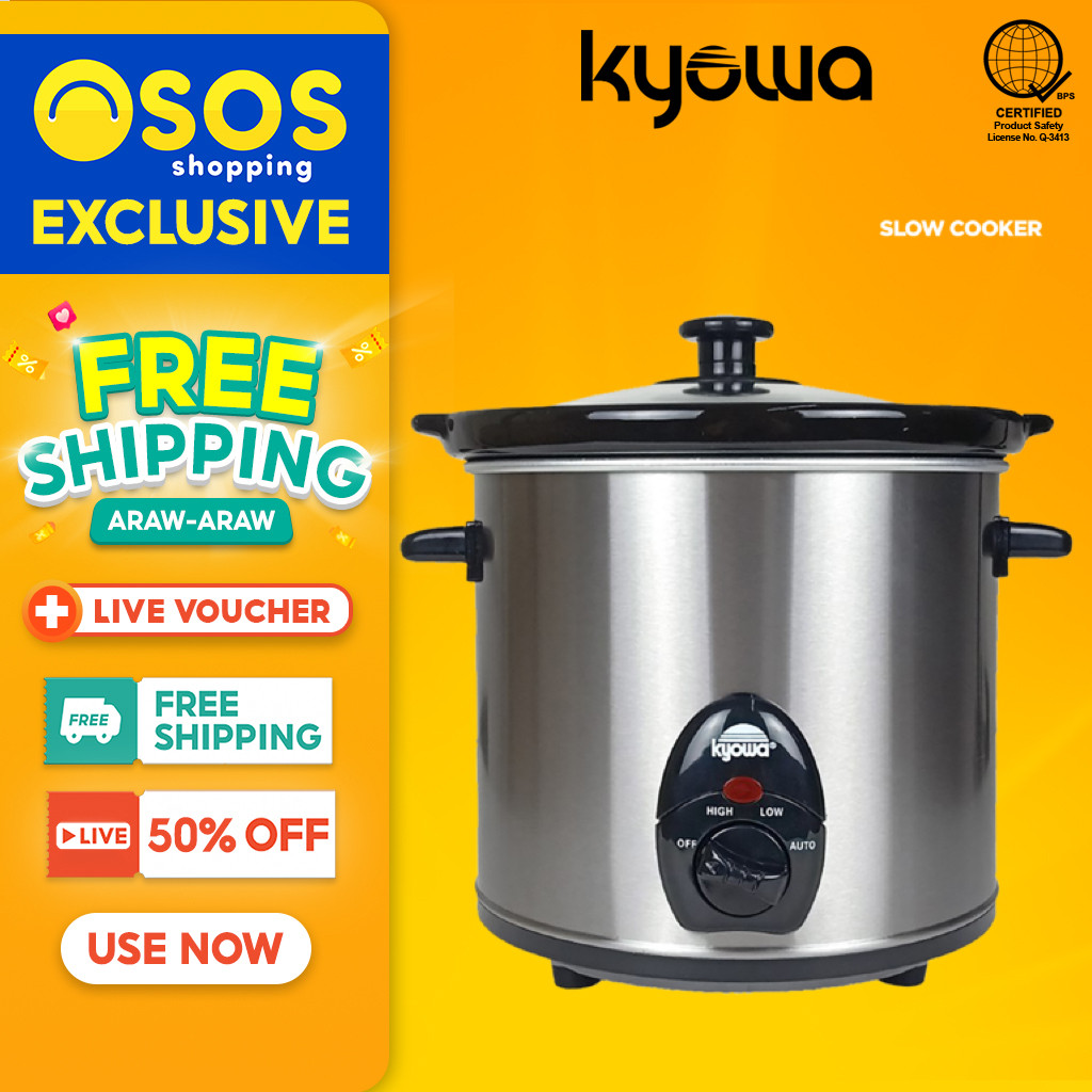 Kyowa KW-2802 Round Slow Cooker 3.0L (Black/Silver) •OSOS• | Shopee ...