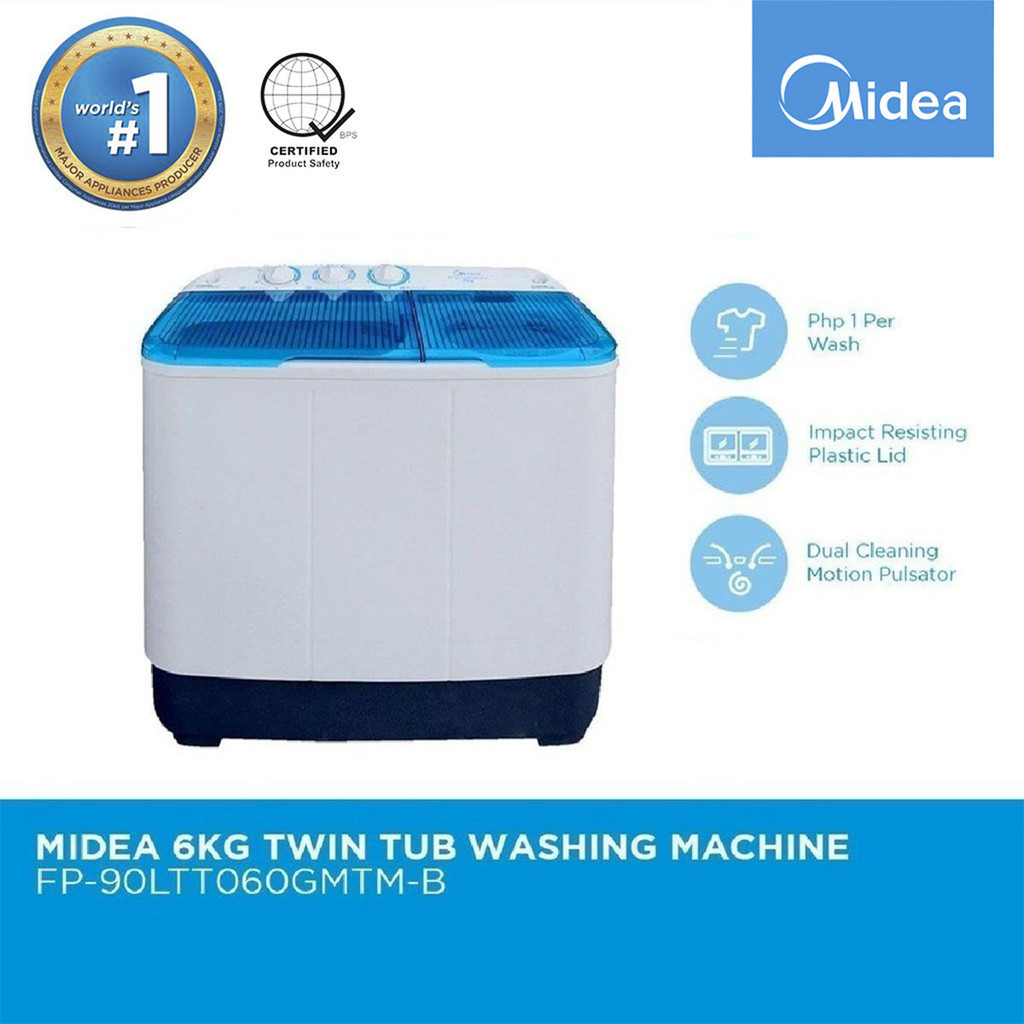 Midea 6kg HealthGuard Series Twin Tub Washing Machine | Shopee Philippines