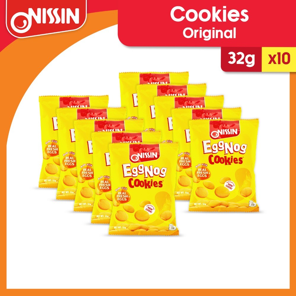 Nissin Eggnog Cookies 32g X 10 | Shopee Philippines