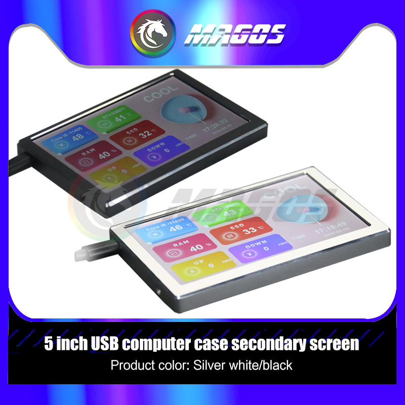 PC Cabinet MOD Monitor 5 Inch For Computer Hardware Running Data ...