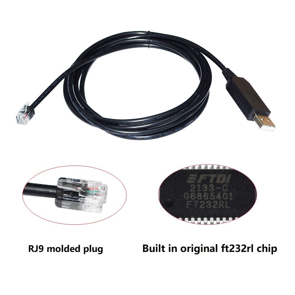☾FTDI FT232RL USB TO RJ9 4P4C PLUG RS232 SERIAL COMMUNICATION DEBUG CABLE FOR SERVOTRONIX CDHD C ...
