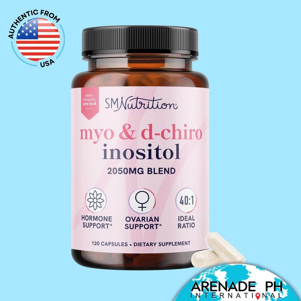 SM Nutrition Myo & D-Chiro Inositol 205mg Blend Supplement 120 Capsules ...