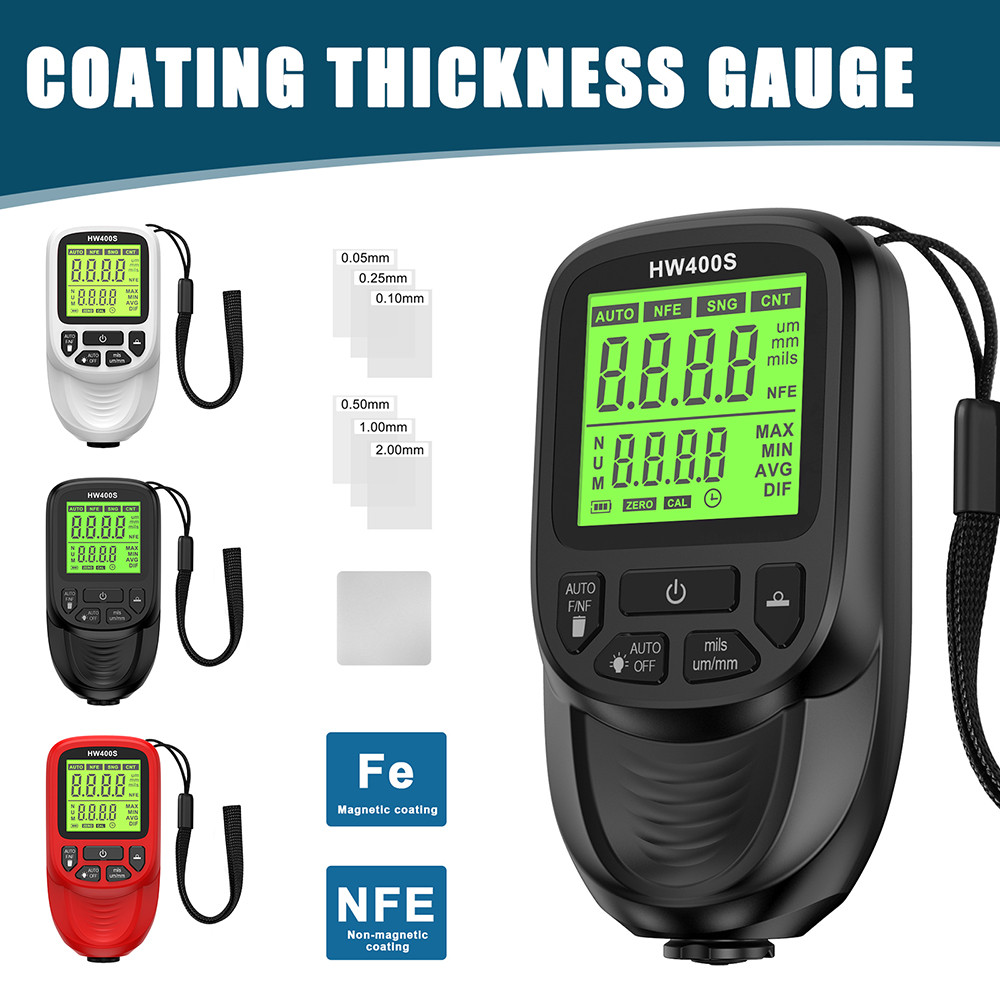 ☢Car Paint Thickness Tester Auto Film Coating Thickness Gauge Meter HW ...