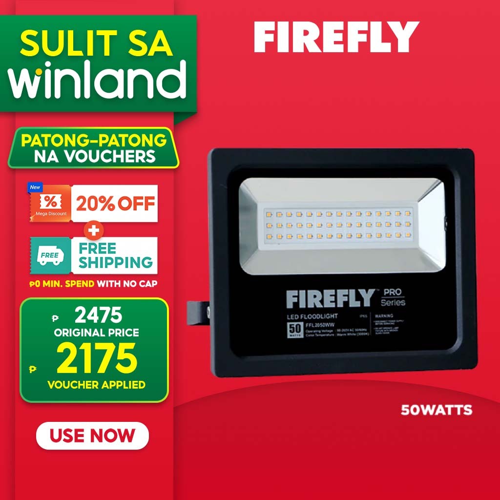 Firefly by Winland Pro Series 50W LED Floodlight Warm White FFL2050WW ...