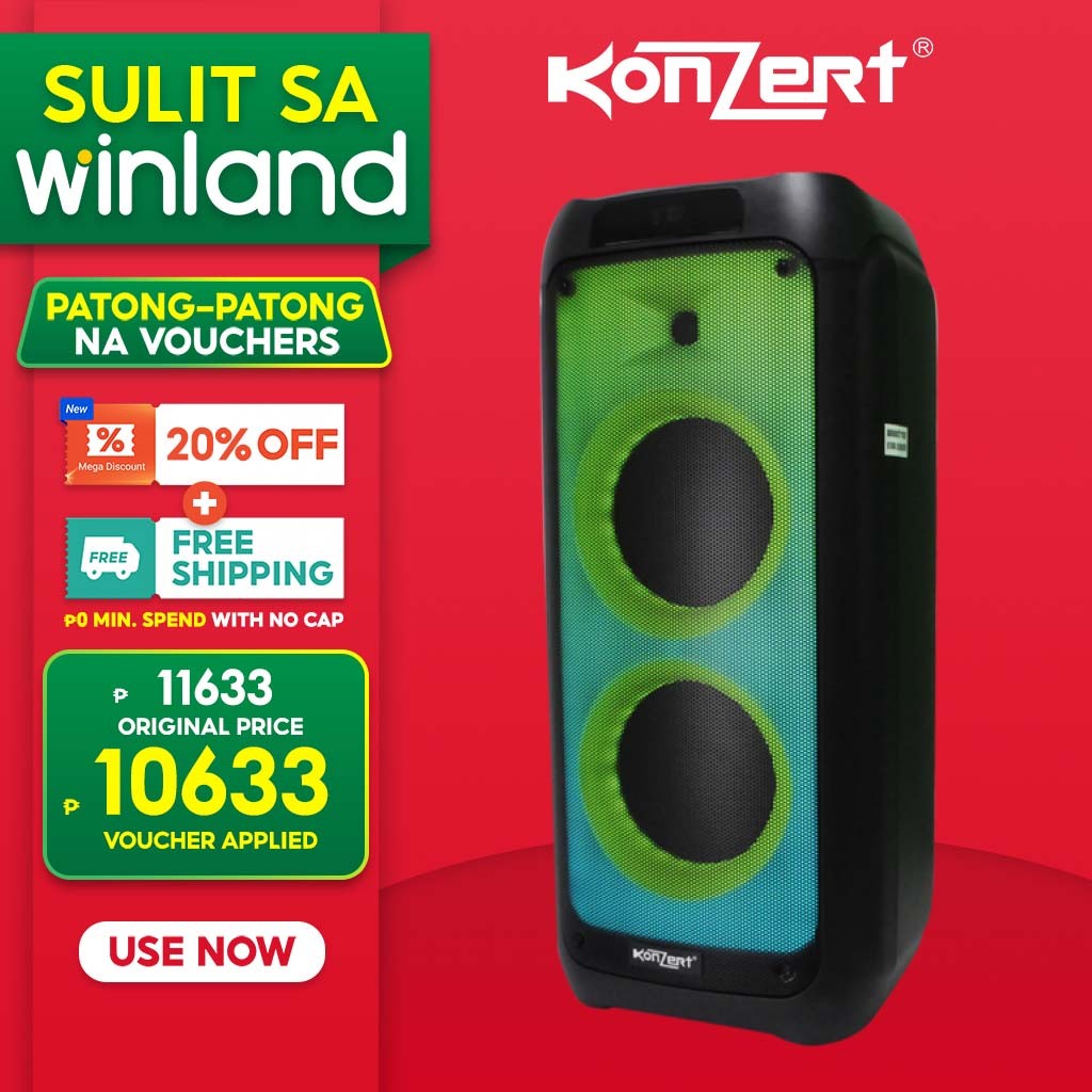Konzert by Winland Disco Robo 8 Party Box Portable Speaker System with ...