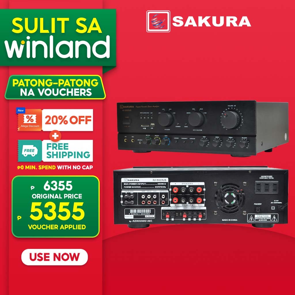 Sakura by Winland Karaoke MP3 Amplifier 5.1Channel 550 x 2 AV-5023 ...