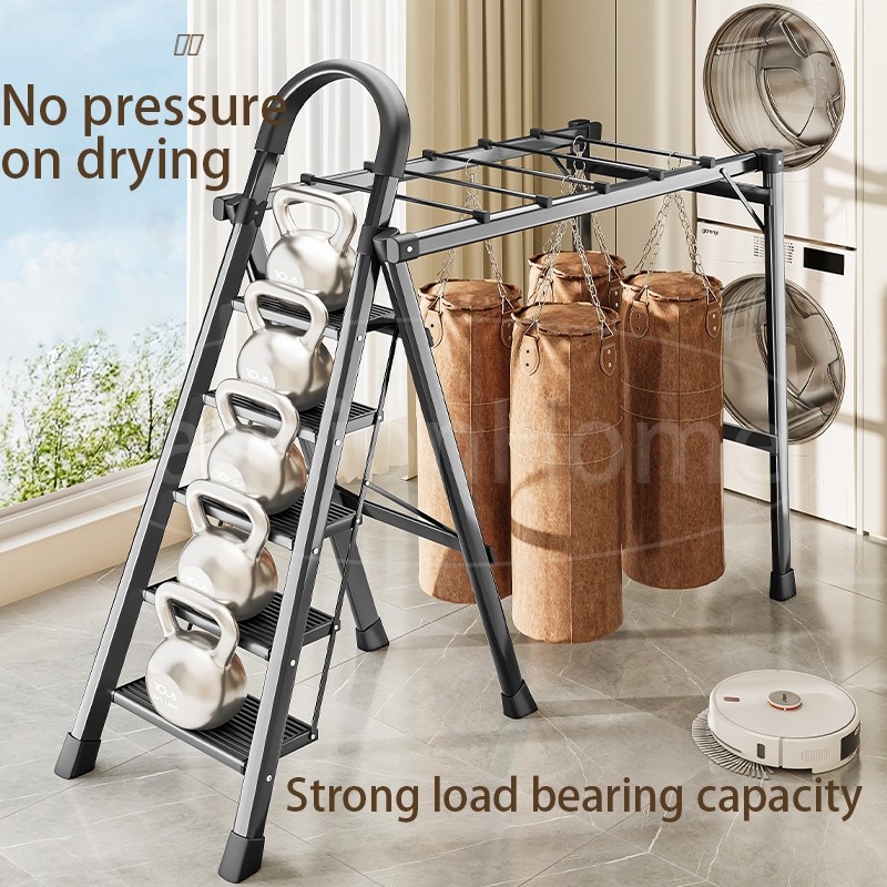 4/5 Tier Ladder Metal Thickened Multifunctional Drying Rack Ladder ...