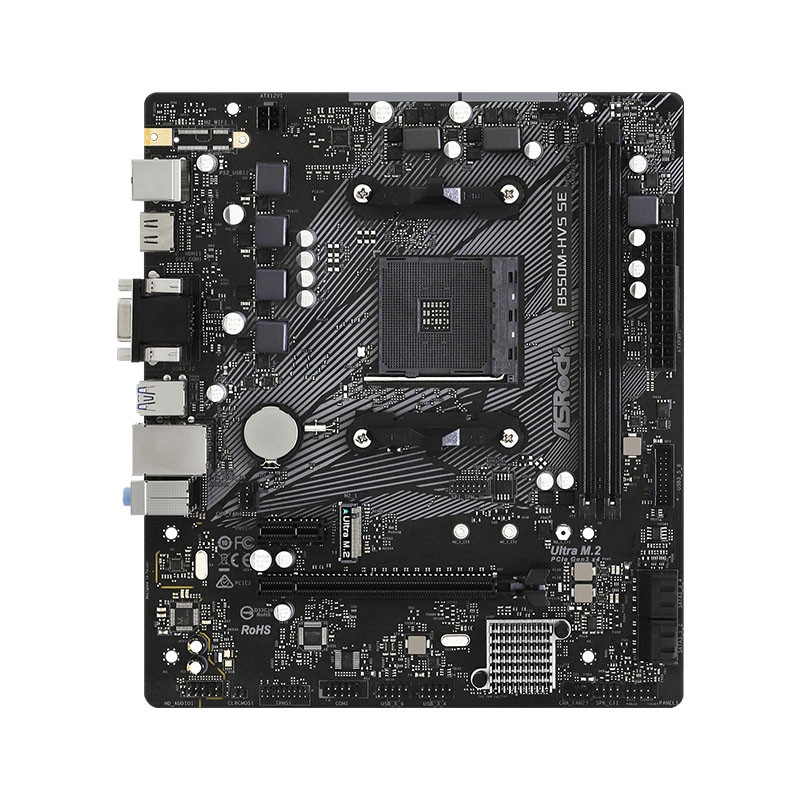 ASrock New B550M-HVS SE Dual channel DDR4 AMD B550 Motherboards Socket ...