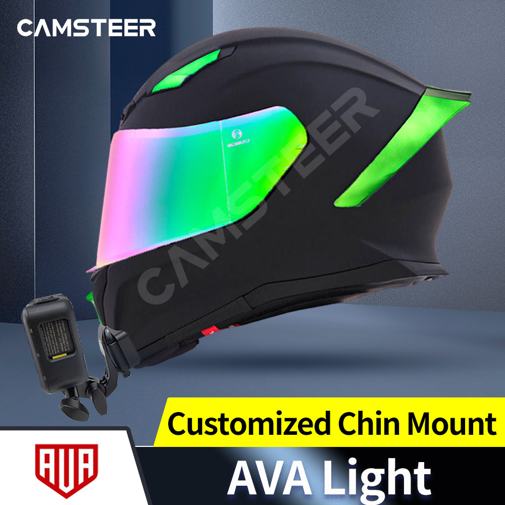 ☮AVA Light Helmet Custom Aluminium Chin Mount for GoPro Hero12 11 10 9 ...