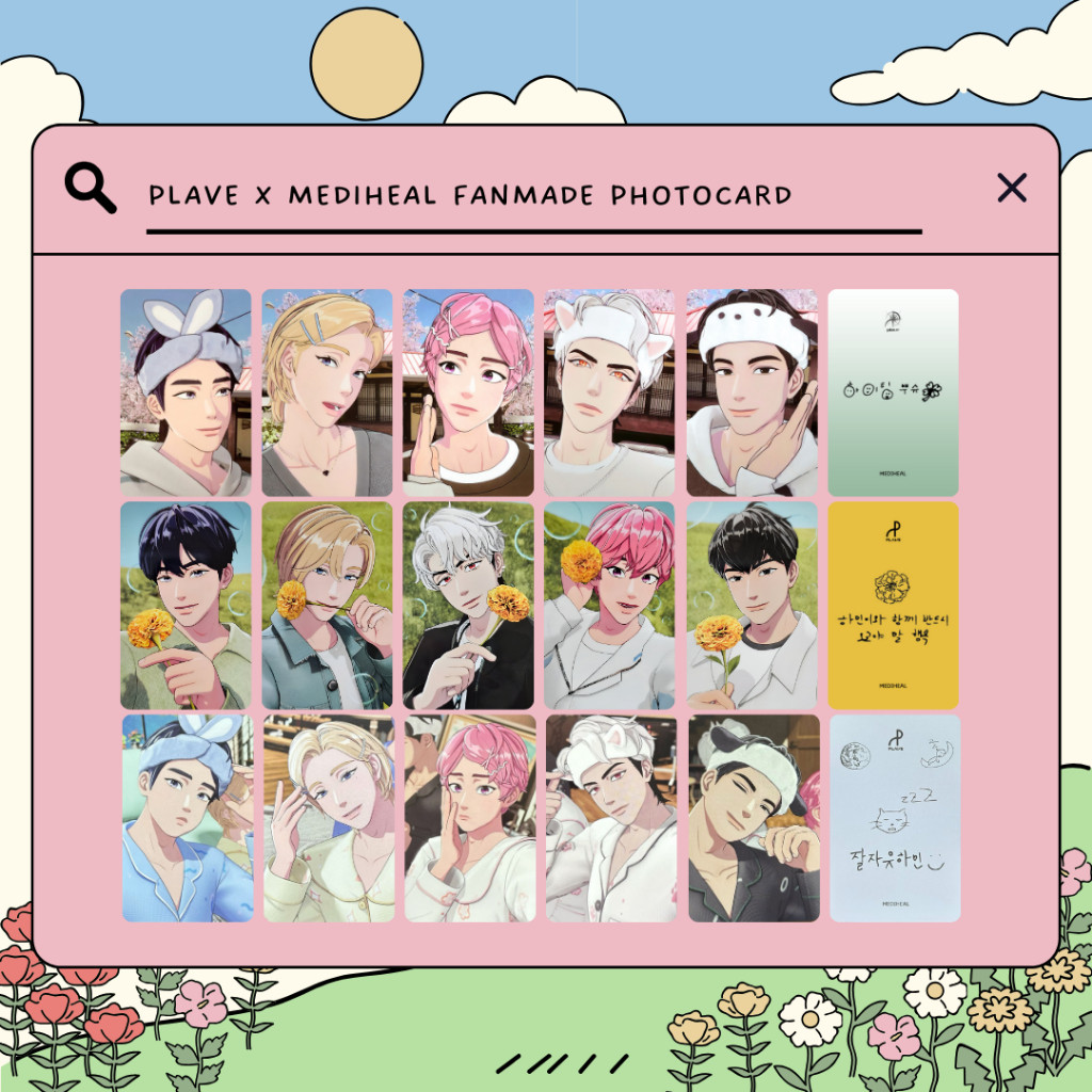 [PER PIECE/OT5 SET] PLAVE X MEDIHEAL FANMADE UNOFFICIAL PHOTOCARDS ...