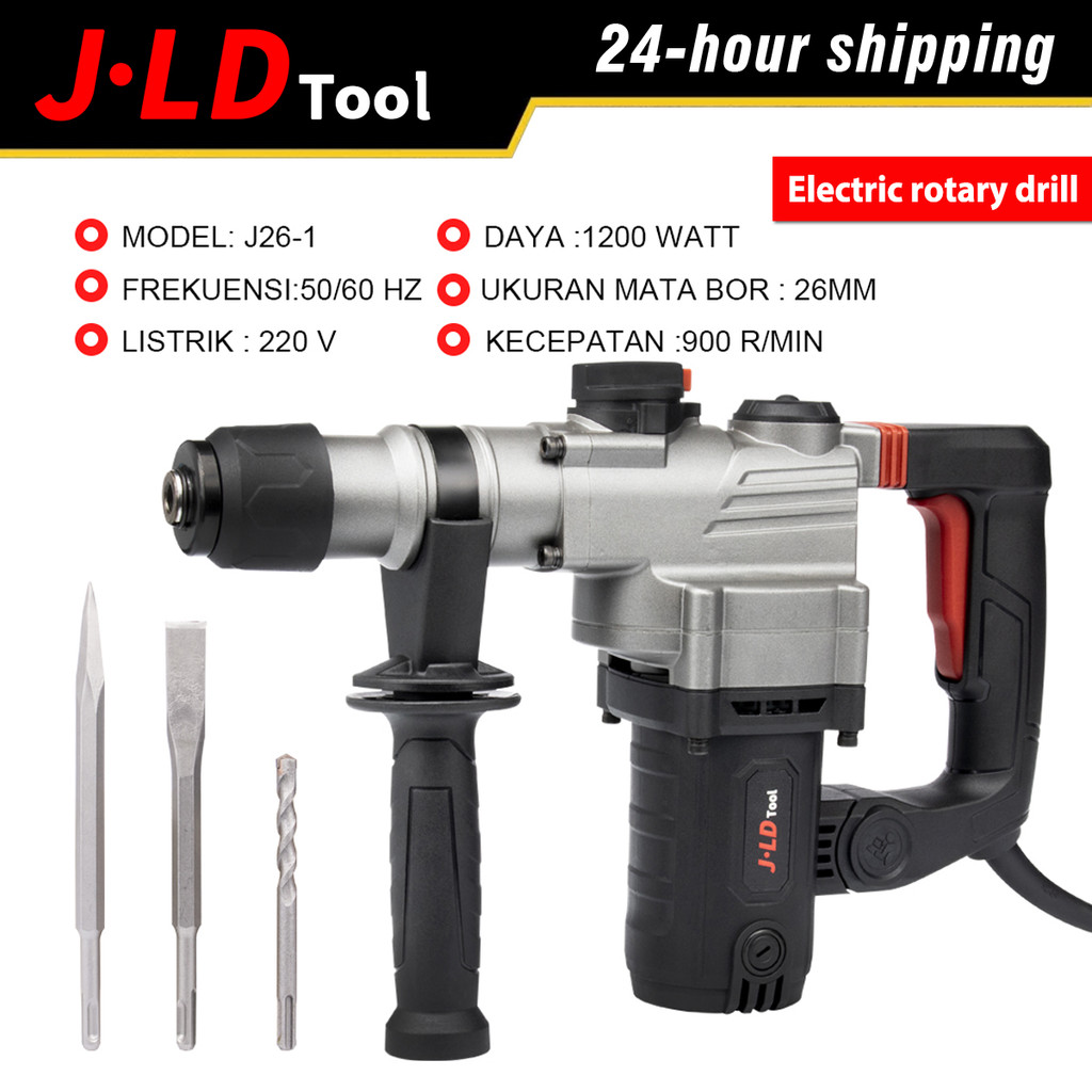JLD 1200W Rotary Hammer Heavy Duty J26-1 Chipping Gun Heavy Duty 26MM ...