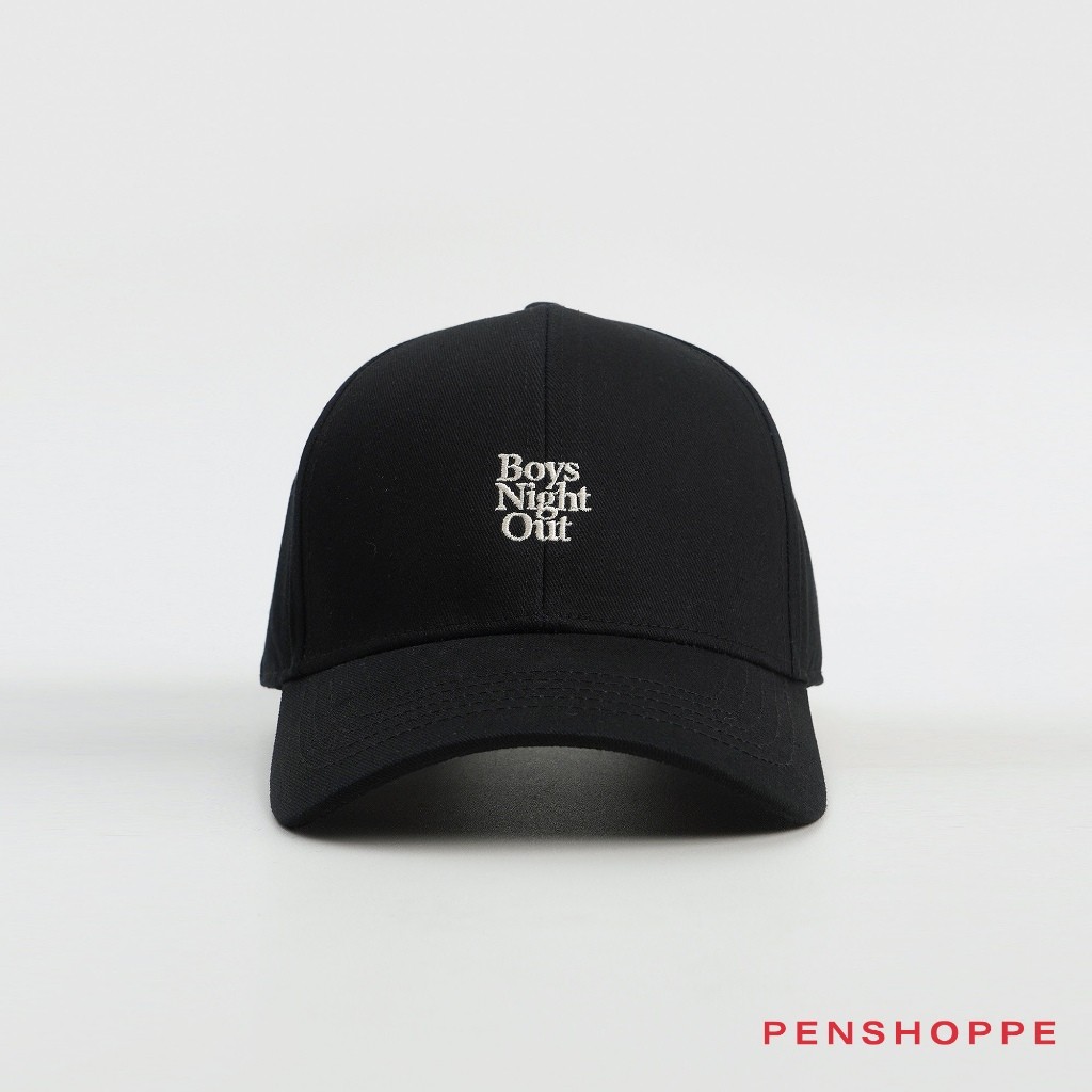 Penshoppe Varsity Cap With Flat Embroidery For Men (Black/Off White ...