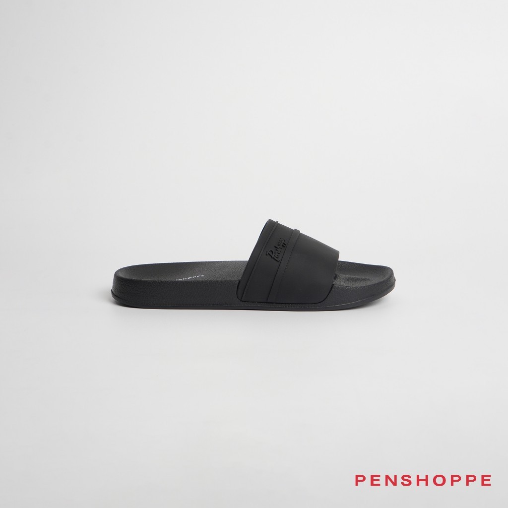 Penshoppe All Rubber Slides Slippers For Women (Black/Bone/Latte Brown ...