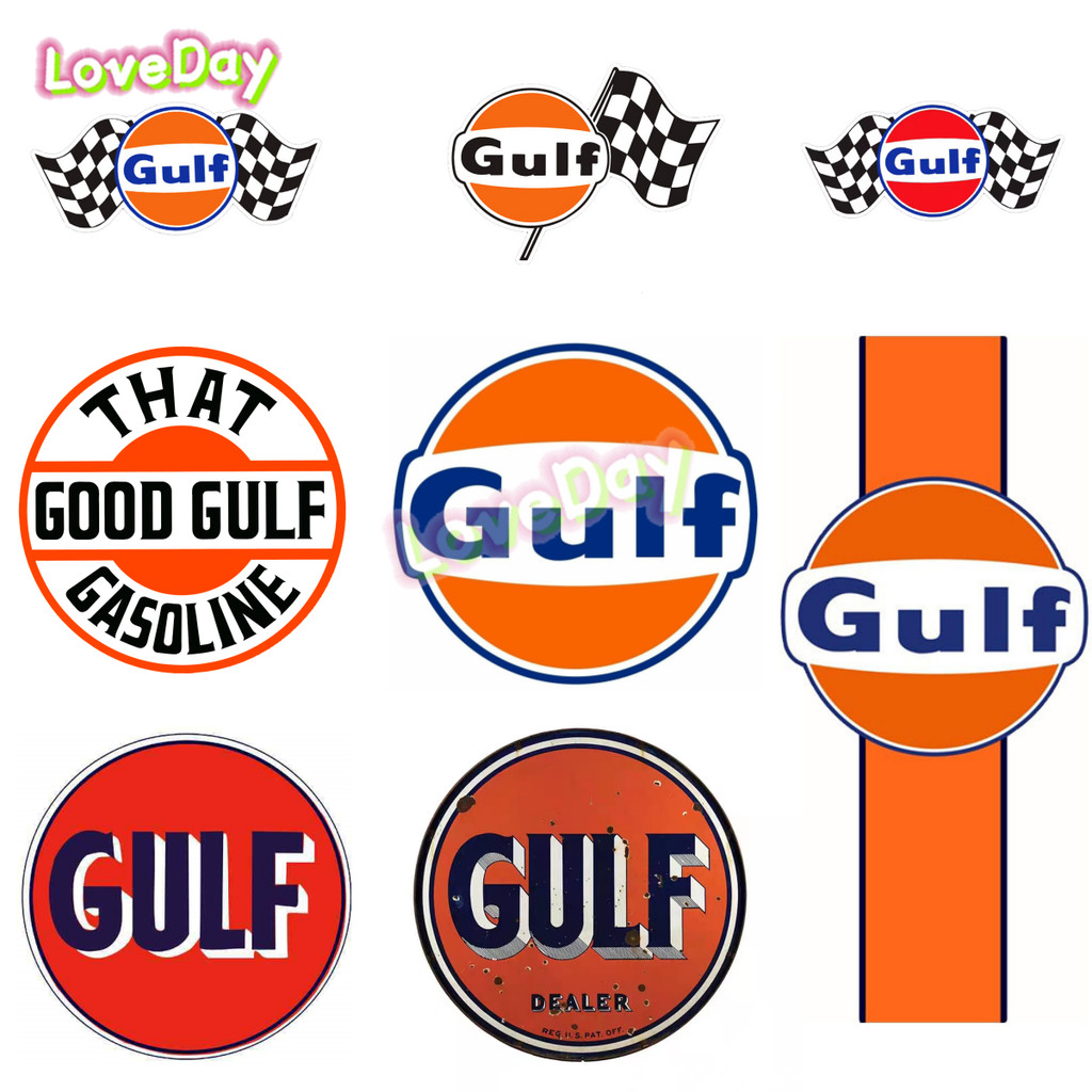 ☆Gulf Oil Rally Logo Car Sticker Vinyl Racing Sticker Auto Motorcycle ...