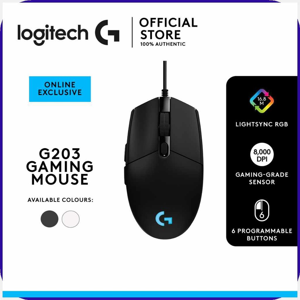 Logitech~hs:Gaming'cT?Mouse/F$G203^Y$2nd^e$Gen^Z$8,000^f$DPI,^p ...