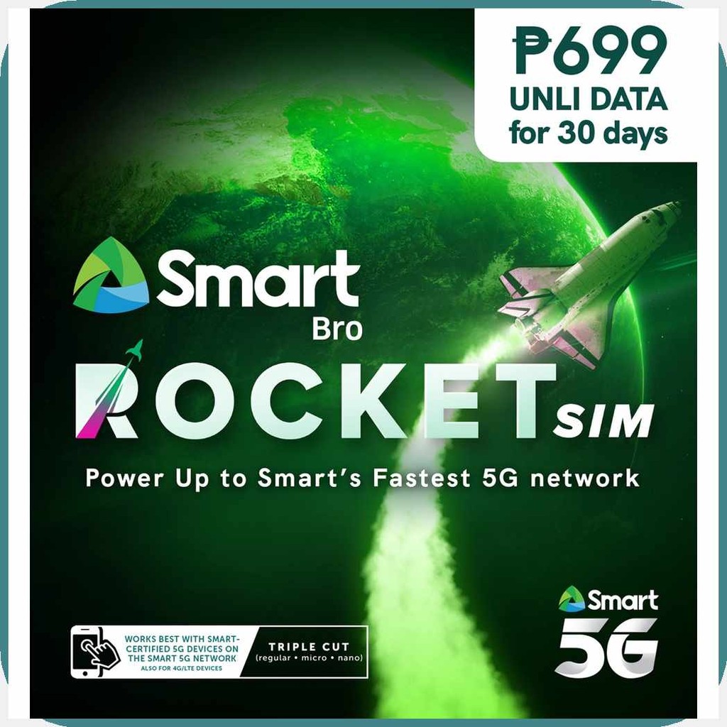 ROCKET|E*SIM>Z[&`C;GOMO&SIM&with&Unli&Data&30 Days | Shopee Philippines
