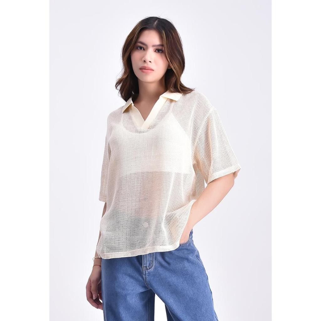 BENCH/ - YSR0639 - Women's Oversized Mesh Top | Shopee Philippines