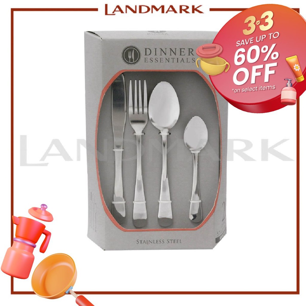 Dinner Essentials 20piece Stainless Cutlery Set in a Box | Shopee ...