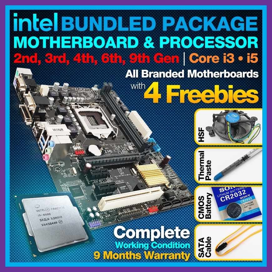 Intel.T*Processor)C,&Dt&Motherboard`VO&Bundle`wd&Package`hQ&-`MW&2nd/3rd,`D&4th, 6th 9th Gen i3 ...