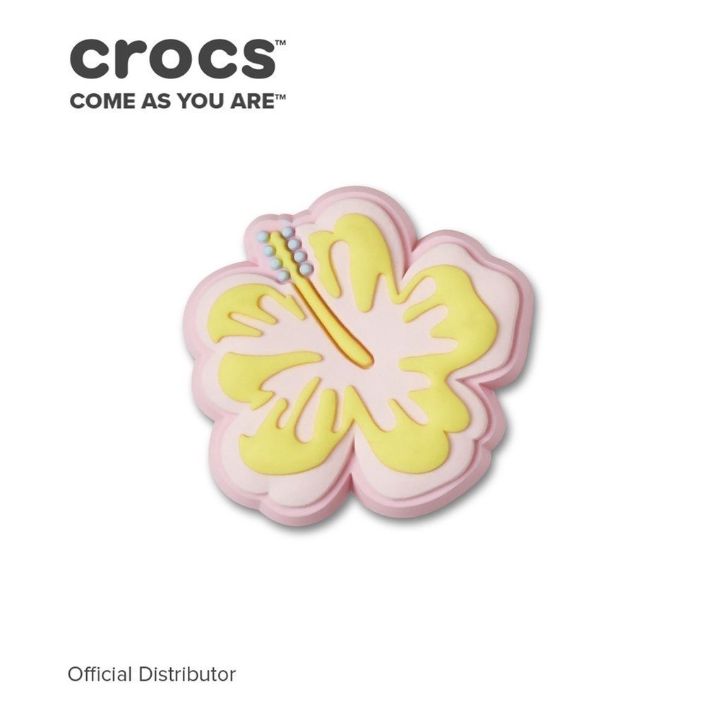 Crocs Jibbitz Pink And Yellow Hibiscus | Shopee Philippines