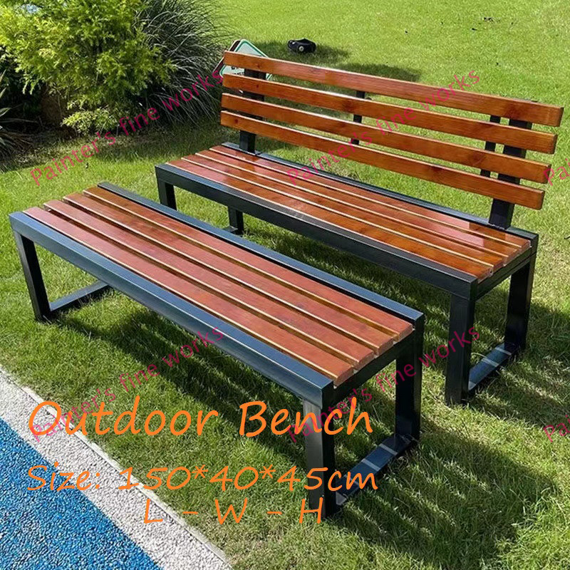 Outdoor bench, park bench, outdoor solid wood bench, balcony bench ...