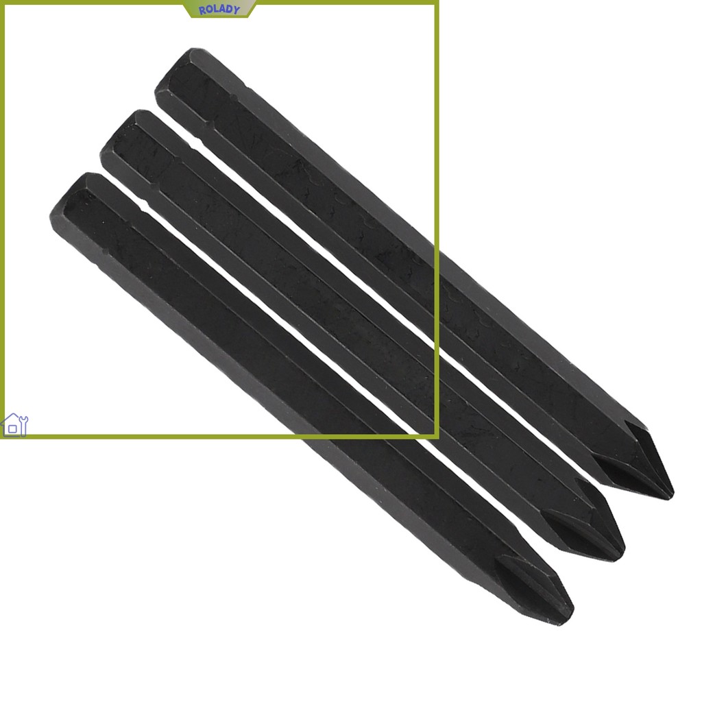 (Royallady) 3pcs 80mm Hex Shank Cross Impact Electric Screwdriver Bits ...