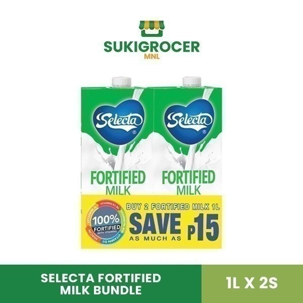 Selecta Fortified Milk Bundle 1L x 2s | Shopee Philippines