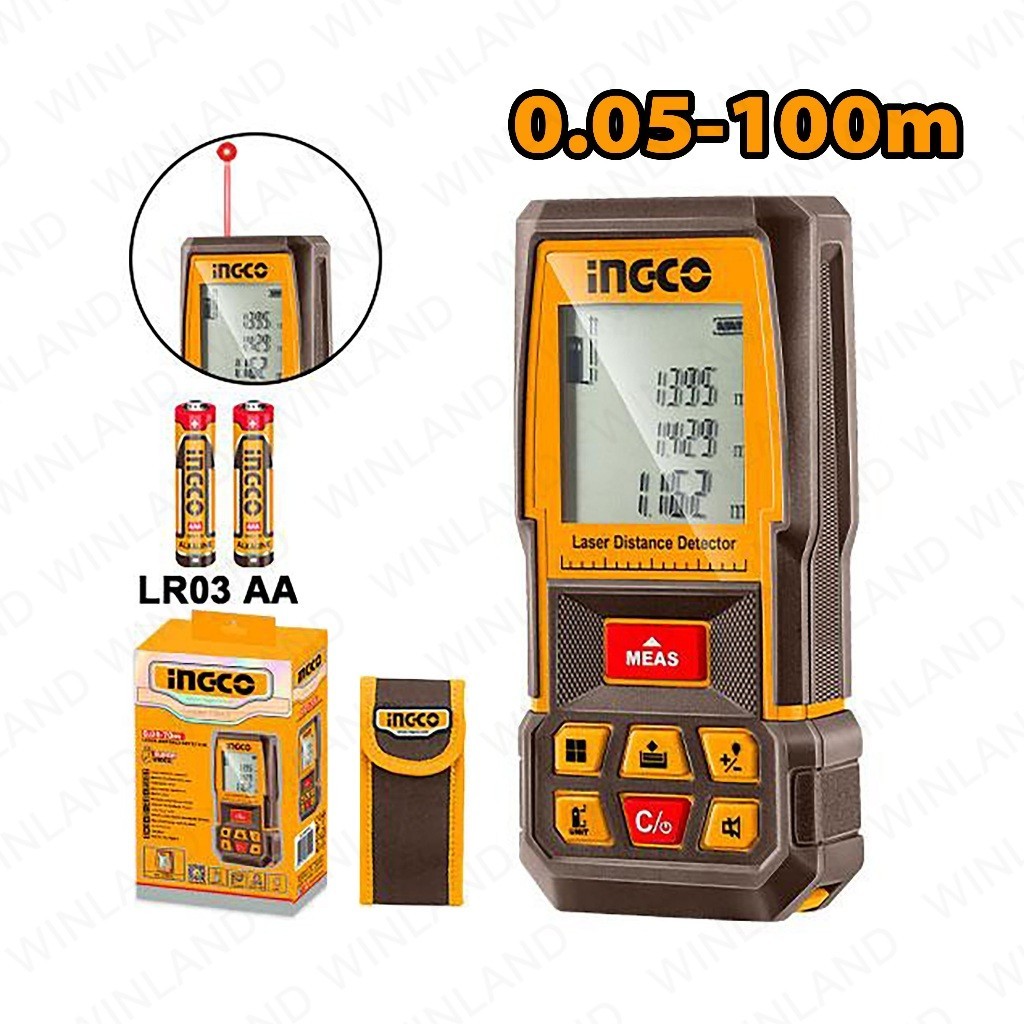 Ingco by Winland Laser Distance Detector 0°C ~ +50°C/2*1.5 AA/0.05-100m ...