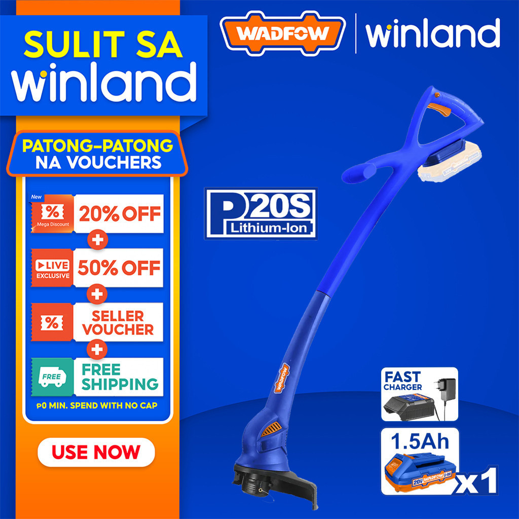 Wadfow by Winland P20 Series Lithium-Ion Cordless Grass Trimmer 20V ...