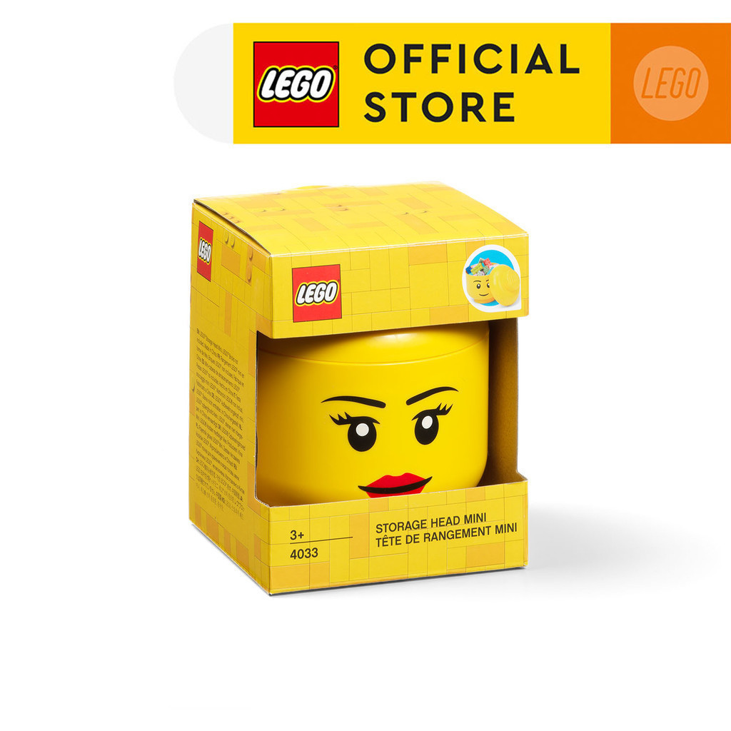 LEGO®️ Storage Head (Mini) Girl -Yellow | Shopee Philippines
