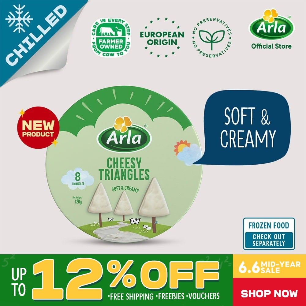 Arla Cheesy Triangles 120g | Shopee Philippines