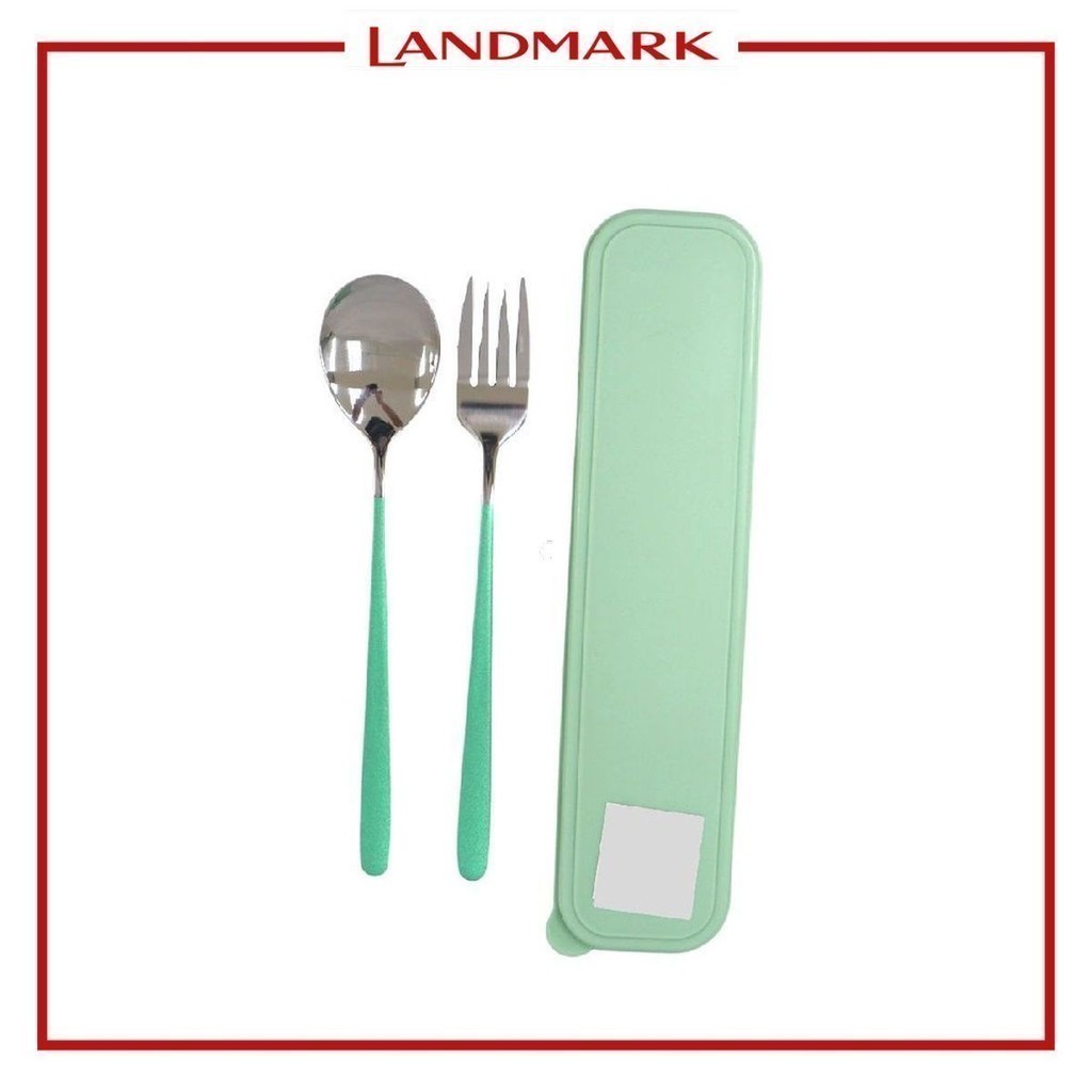 Landmark Stainless Spoon & Fork Colored Handle In Assorted Colored Box ...