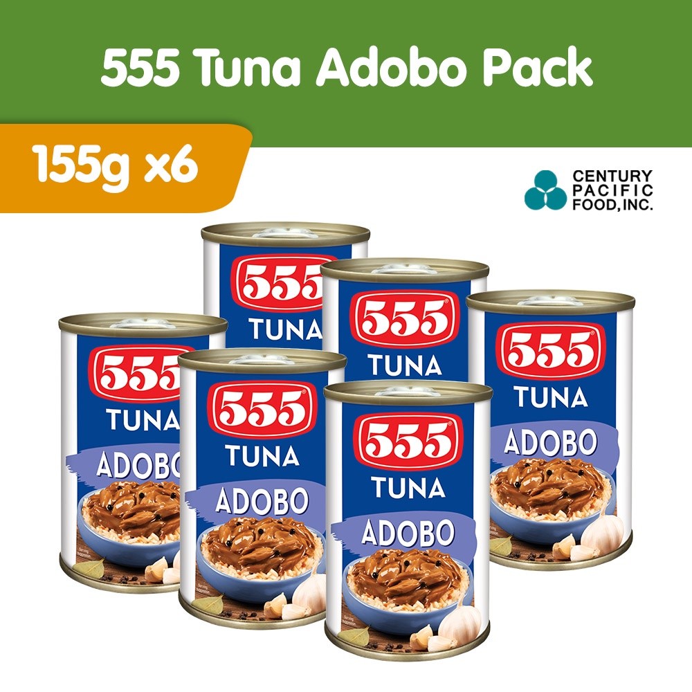 555 Tuna Adobo 155g (Pack of 6pcs) - Healthy, High Protein, Vit A, No ...
