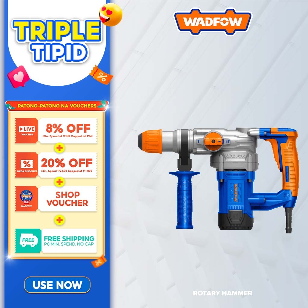 Wadfow Rotary Hammer / Chipping Gun with SDS Plus Chuck System 1050 ...