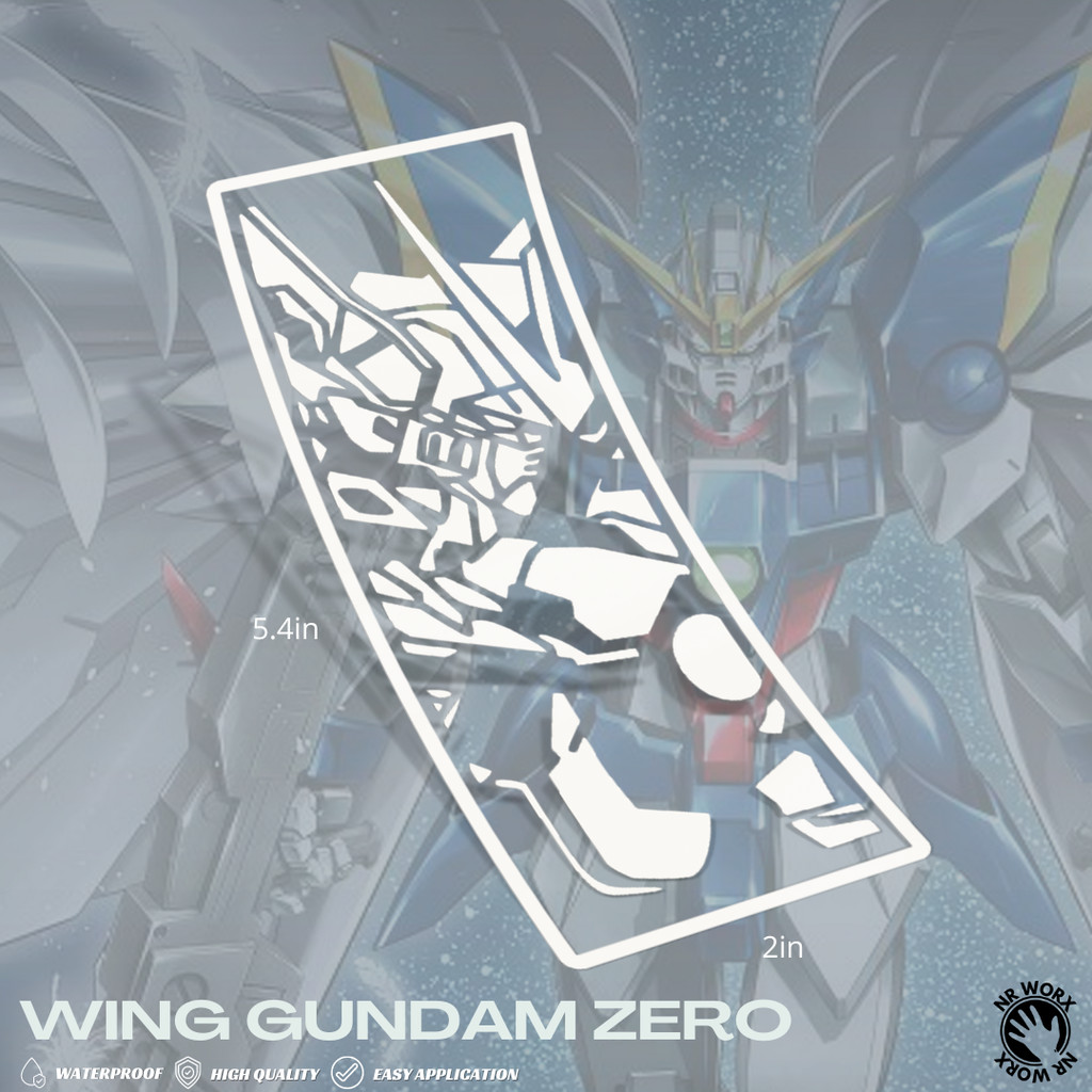Wing Gundam Zero Gundam Vinyl Decal Anime Sticker | Shopee Philippines