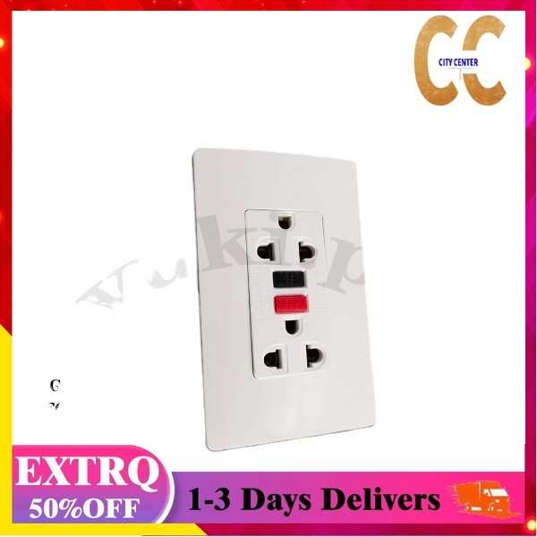 EOPPO (GFC-203) 2 GANG GFCI DUPLEX UNIVERSAL OUTLET W/ GROUND | Shopee ...