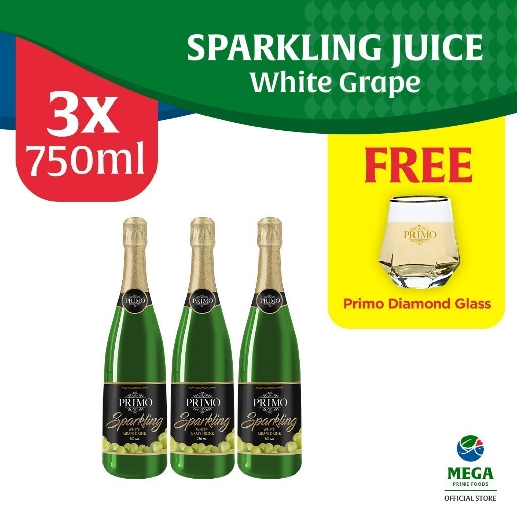Primo White Grape Sparkling Juice 750Ml By 3'S | Shopee Philippines
