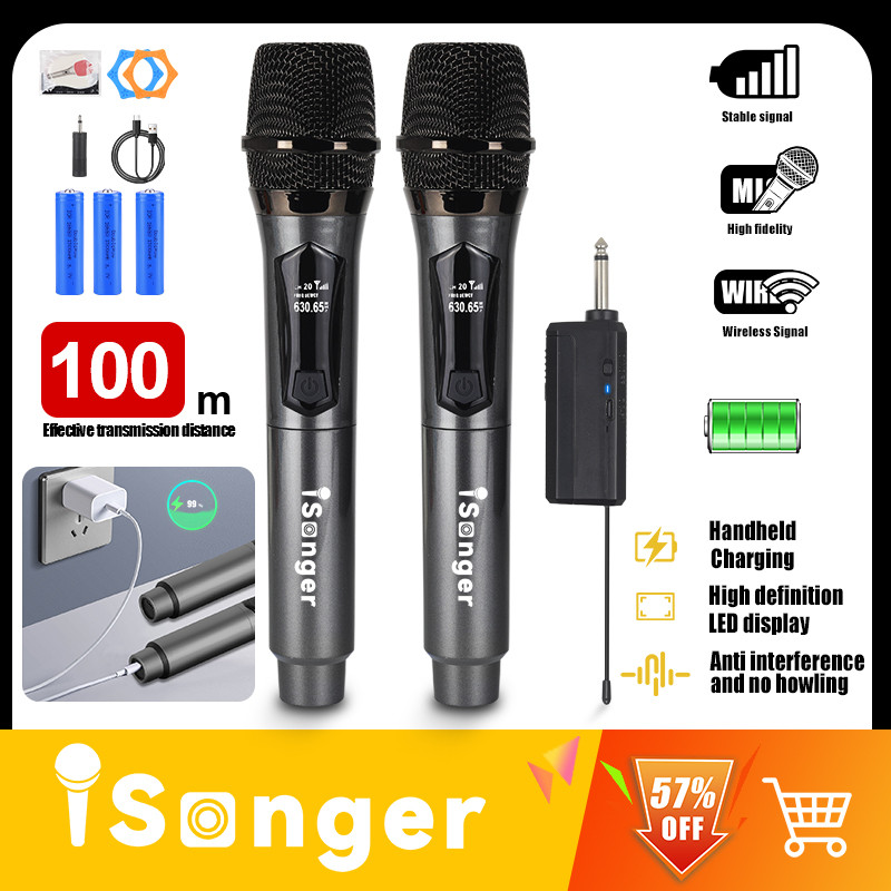 Professional UHF wireless microphone charging receiver Cara OK ...