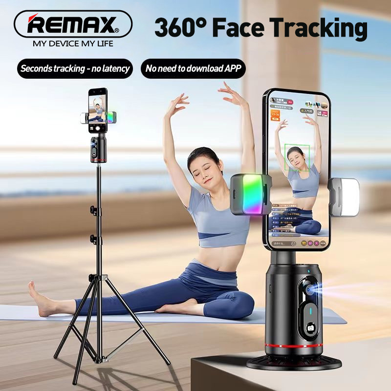 Remax Auto Face Tracking Phone Selfie Stick Smart 360°rotation Holder AI Follow-Up Video Vlog ...