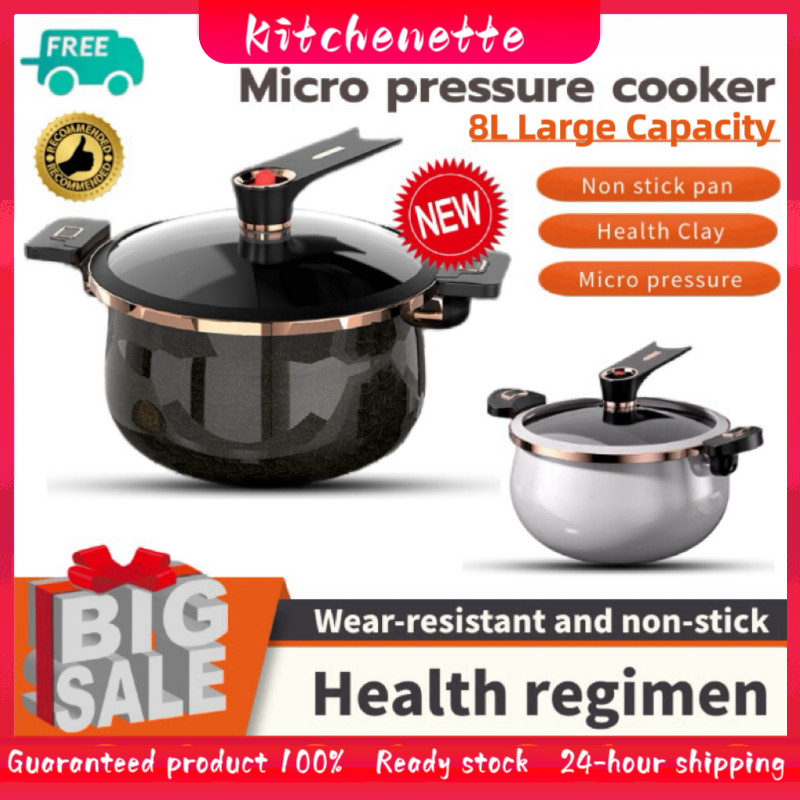 Kitchenette High Quality Micro Pressure Cooker 8L New Enamel Stew Pot ...