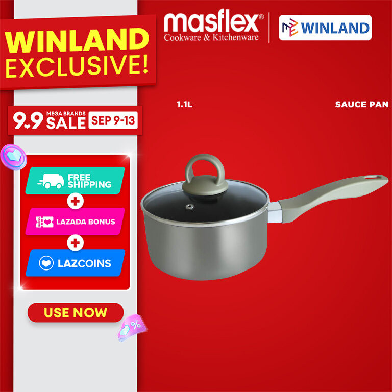 Masflex by Winland Platinum Series 1.1L Non Stick Sauce Pan w/ Lid ...