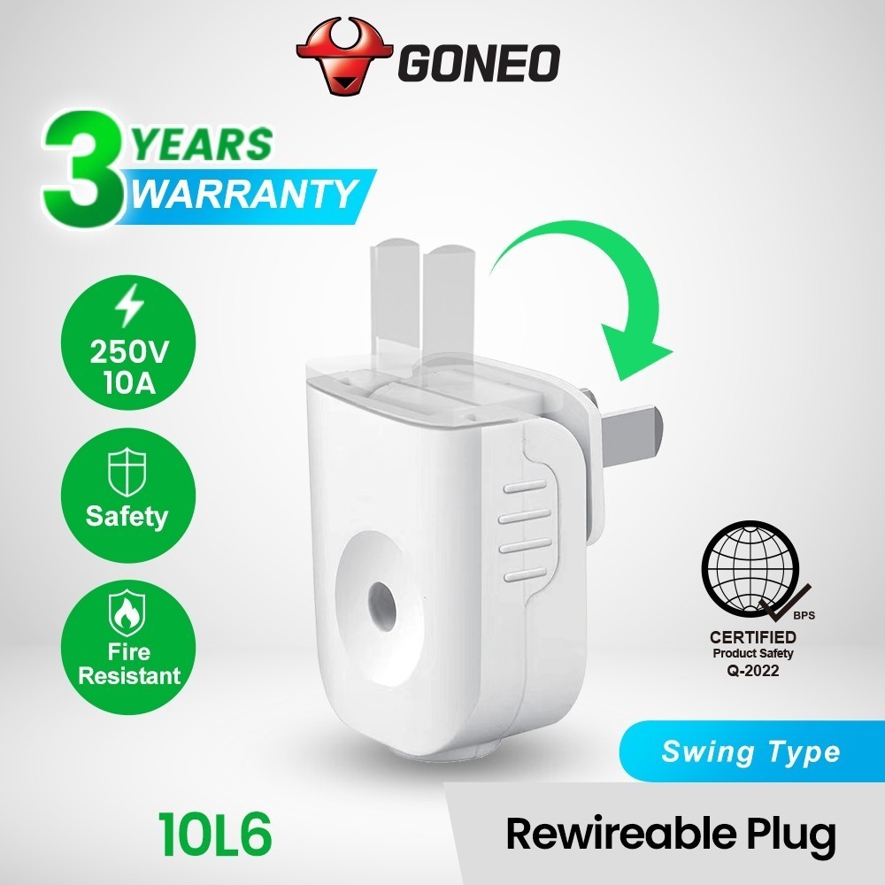Bull Swing Type Plug 250V 10A Heavy Duty High Quality ABS Plastic Plug ...